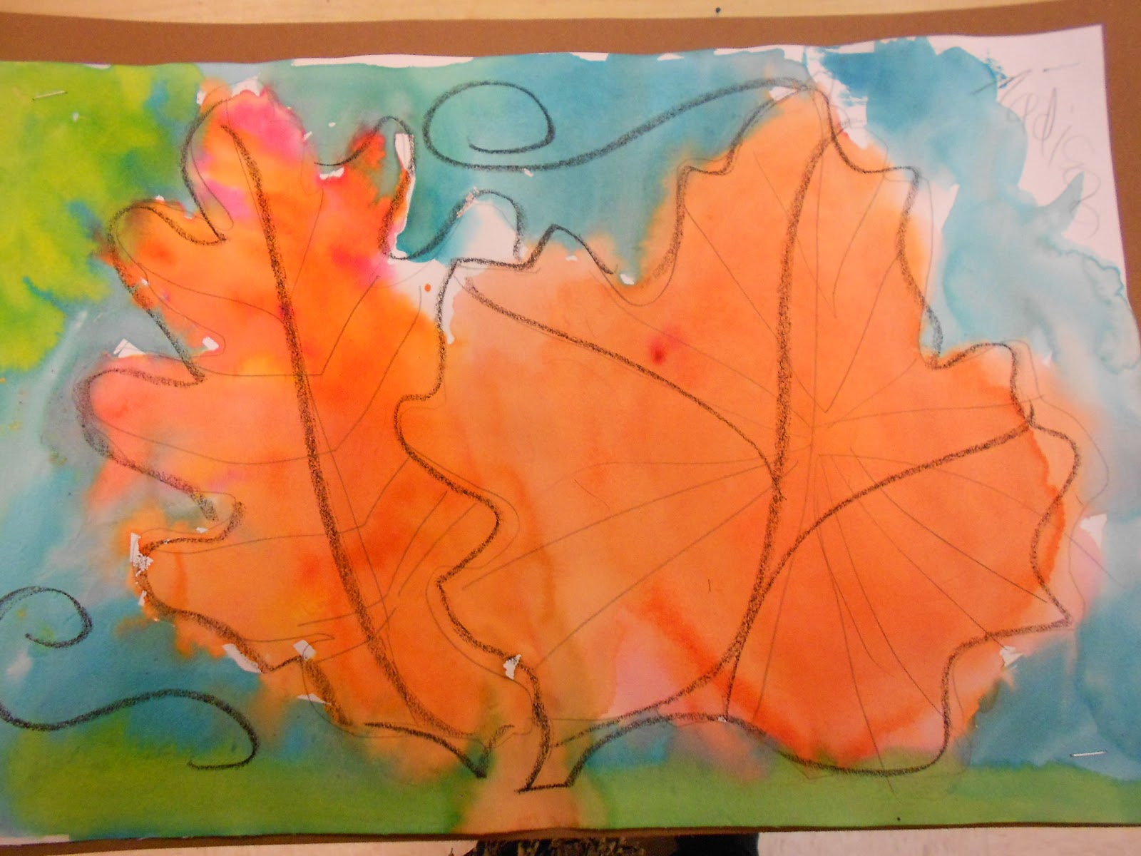 Art is From the Heart: Fall Leafs in Wind