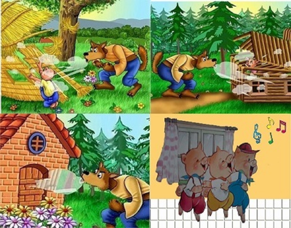 Los Tres Cerditos y el Lobo