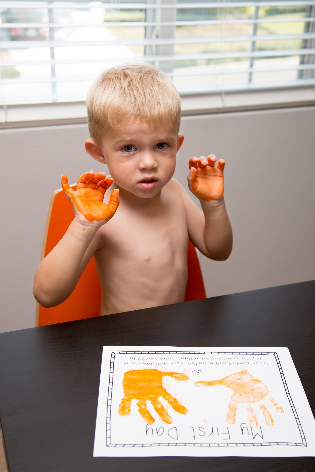 First Day Of Preschool Handprint Printable Craft UPDATED FOR 2018 first-day-of-preschool-handprint-printable-craft-updated-for-2018