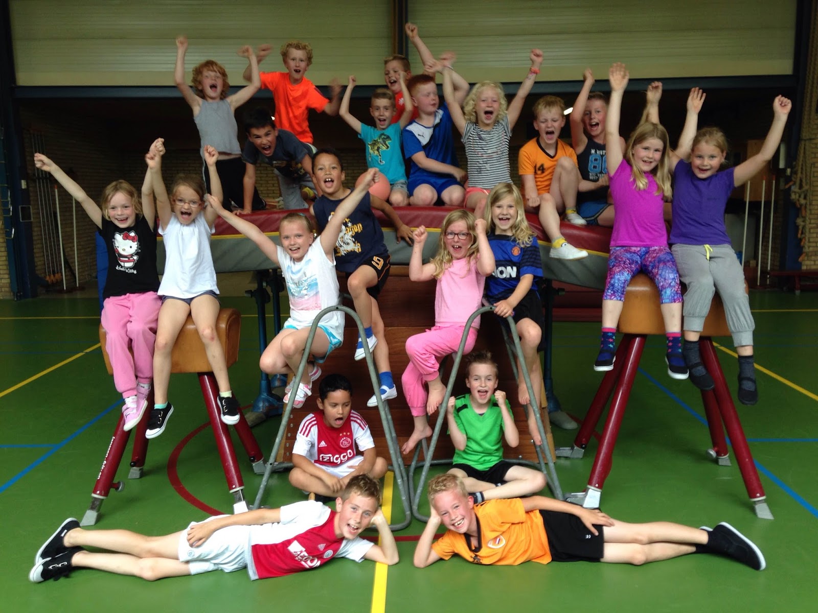 Groep 3 en 4: laatste gymles
