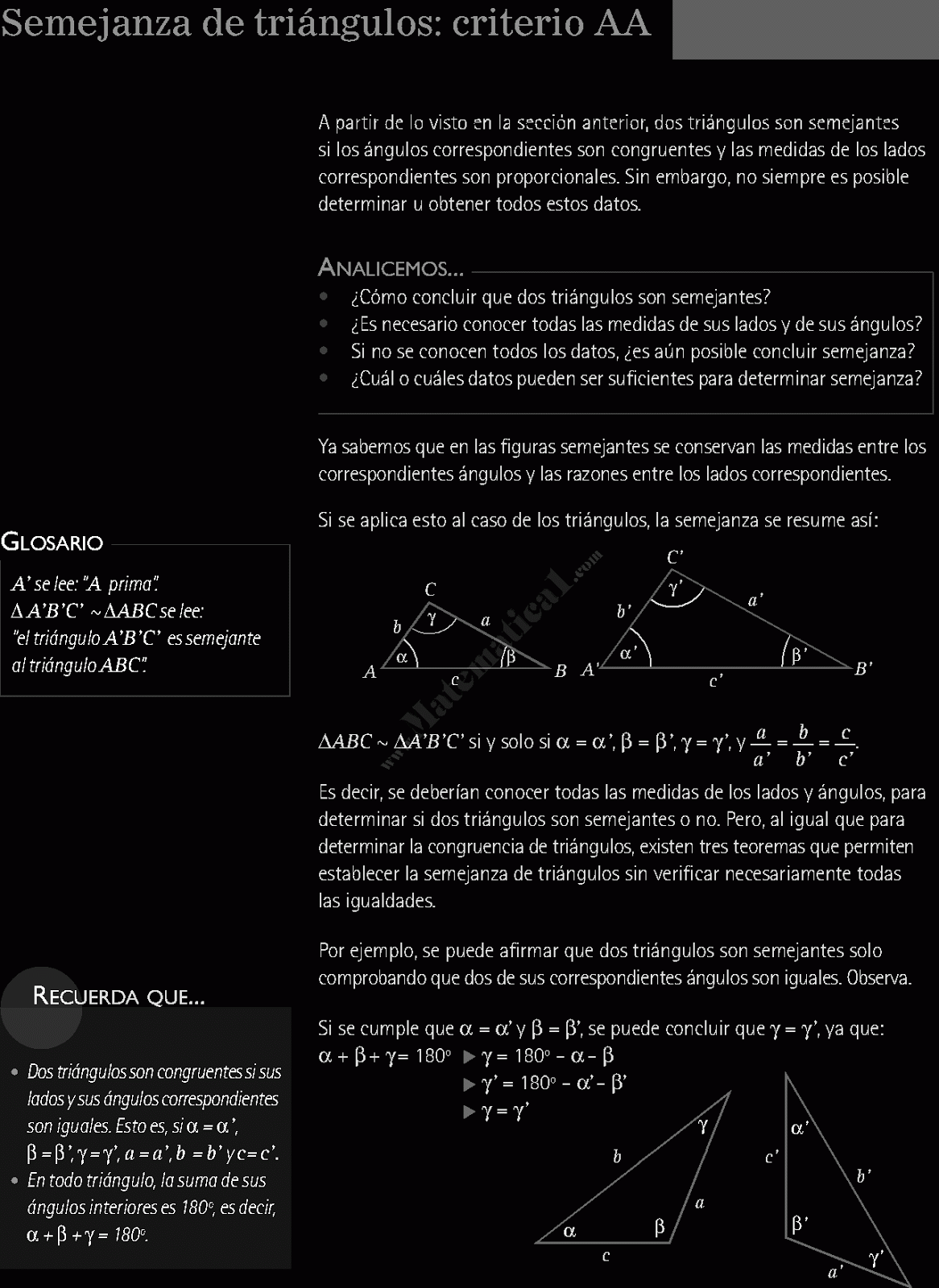SEMEJANZA DE TRIANGULOS EJERCICIOS RESUELTOS DE MATEMATICA 2 SECUNDARIA ...