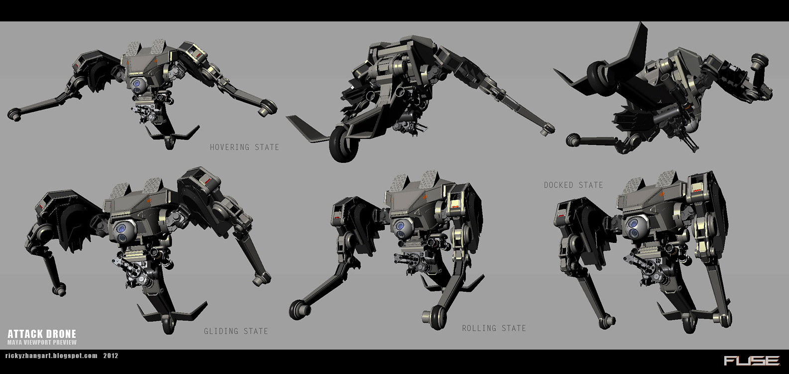 Ricky Zhang Art: Fuse (Overstrike) Character Assets 2011-2012