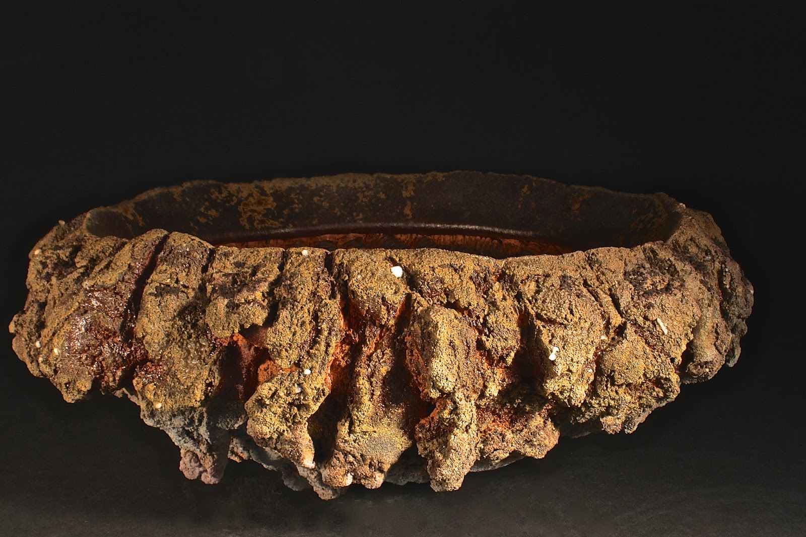 Rob Sieminski Ceramics: Lava Bowl w/ Coral Interior