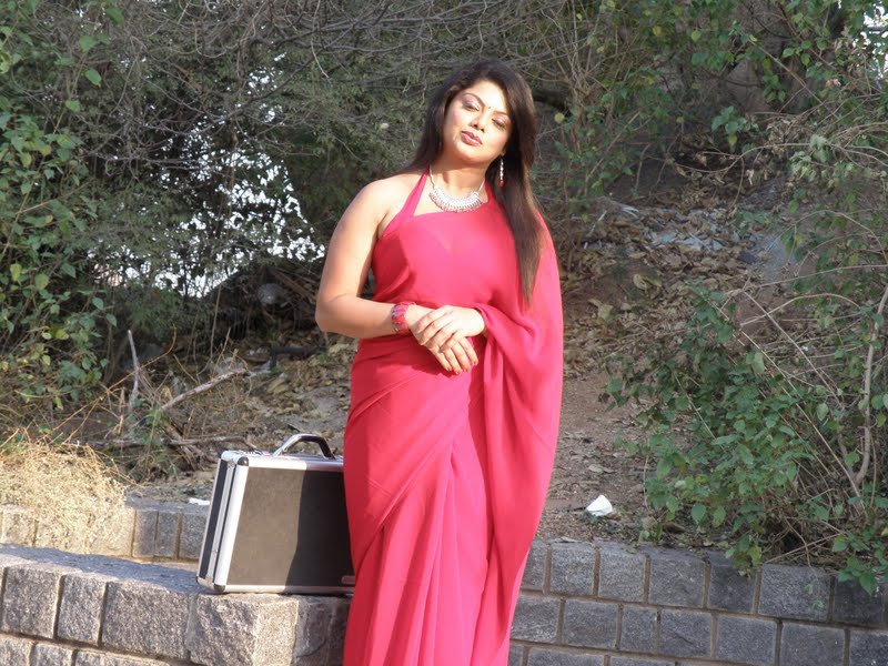 Swathi Varma Latest New Hot Spicy Red Saree Stills Pics Swathika Hot ...