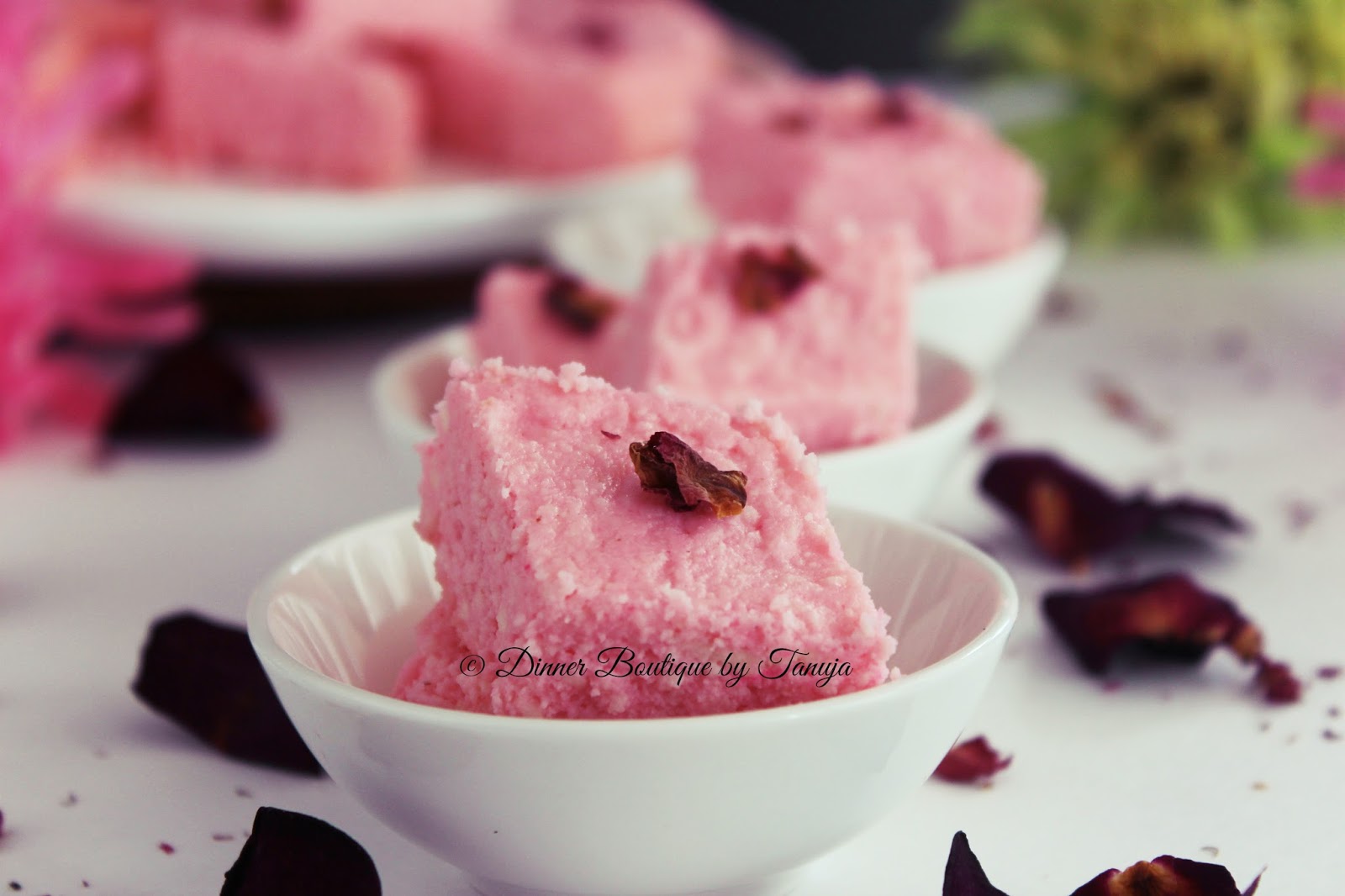 Dinner Boutique: Rose Flavored Bhapa Sondesh/Sandesh