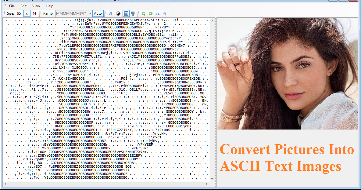 Chuyển đổi hình ảnh sang chuỗi ký tự ASCII - Sora Ribbon