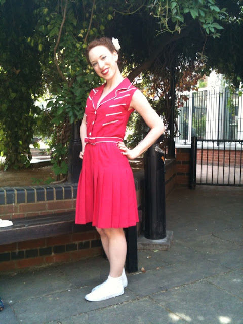 The Little Red Squirrel: Vintage Revamp #4 - Hot Pink 1950s style dress ...
