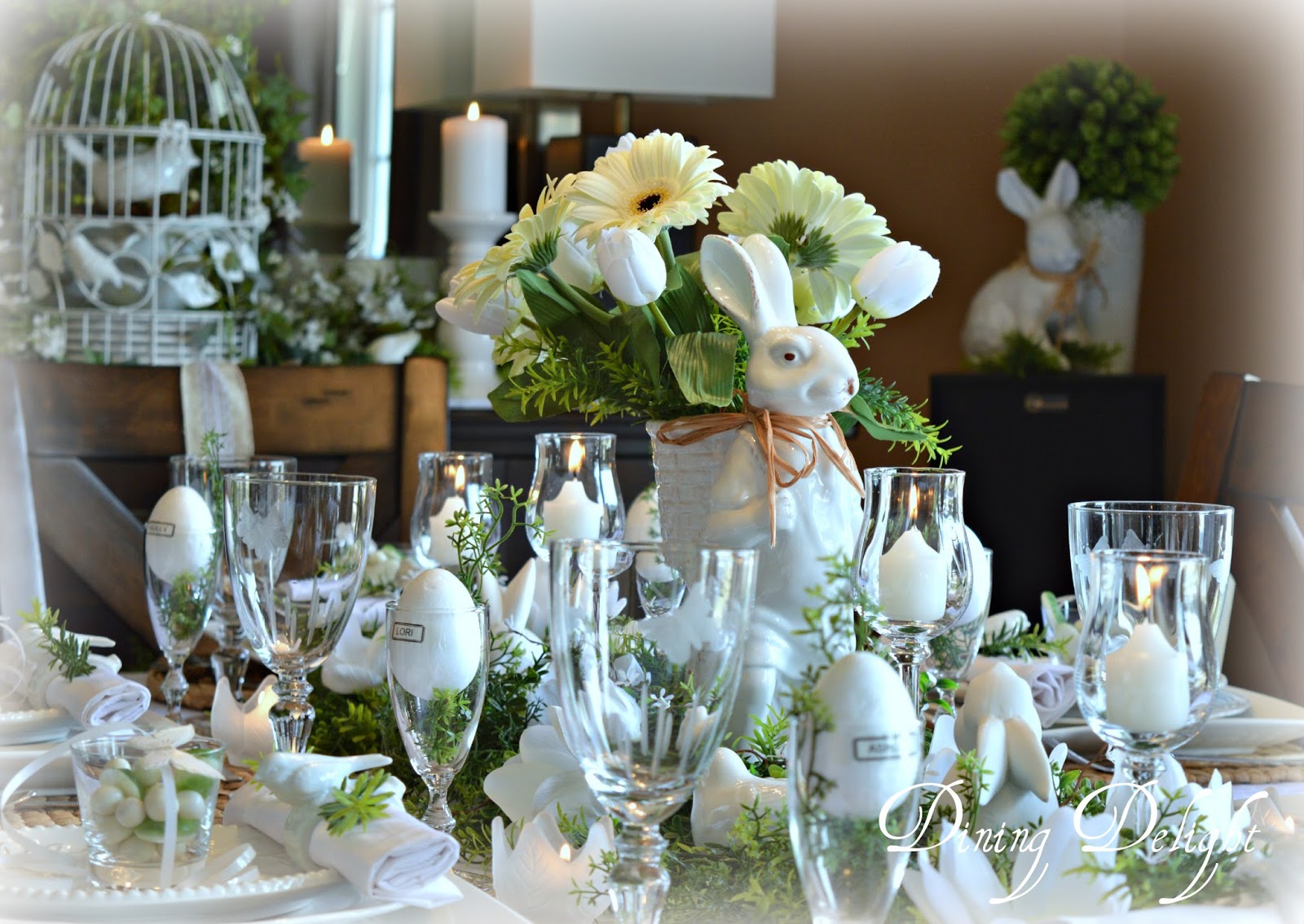 Dining Delight: A White Easter Tablescape