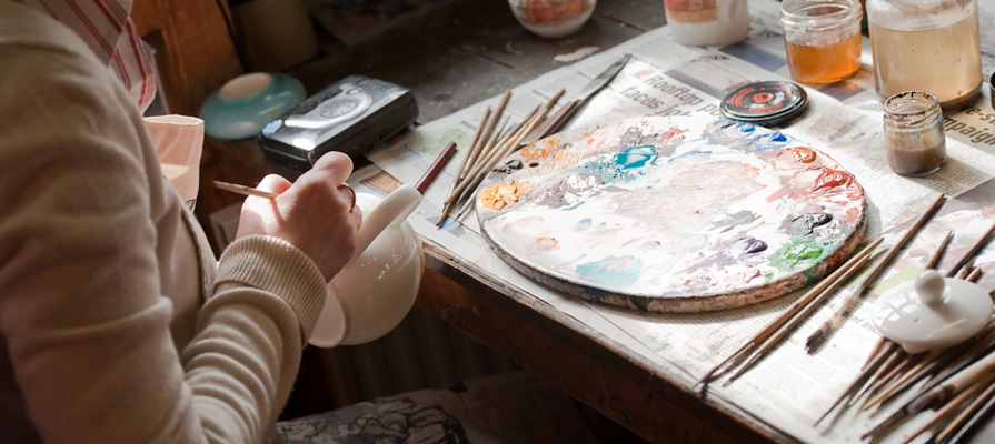 Antiques And Teacups: Tuesday Cuppa Tea, Pottery Paint Salesman Samples