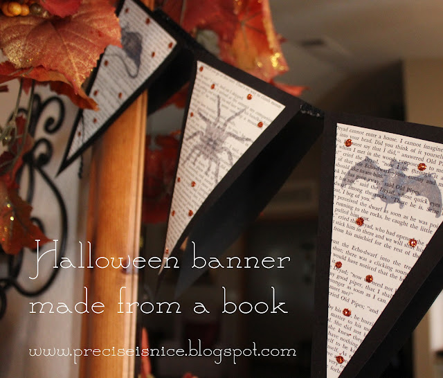 Precise is Nice: Halloween Banner Made From Book Pages