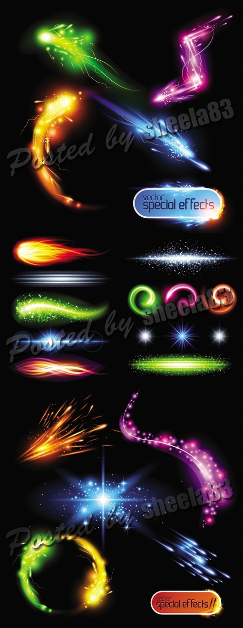 FREE CLIP ART VECTOR: Light Effects Vector