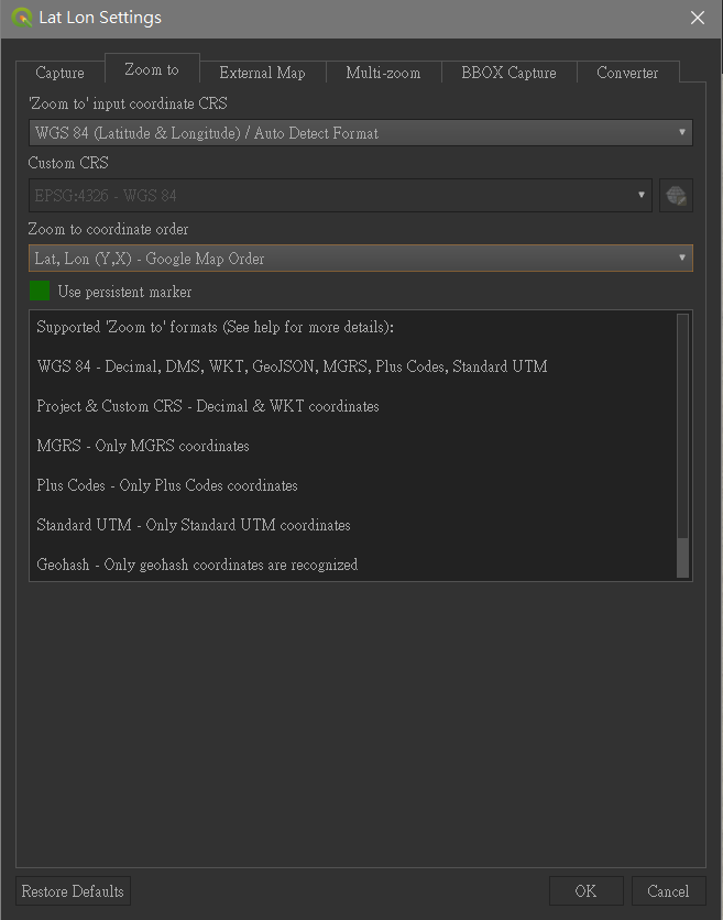 QGIS外掛-Lat Lon Tools Plugin（經緯度查詢、轉換工具） | QGIS技術報告