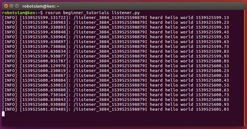 ROSTHAI สร้างหุ่นยนต์ด้วย ROS: สร้าง Packages ของ ROS ด้วยภาษา Python