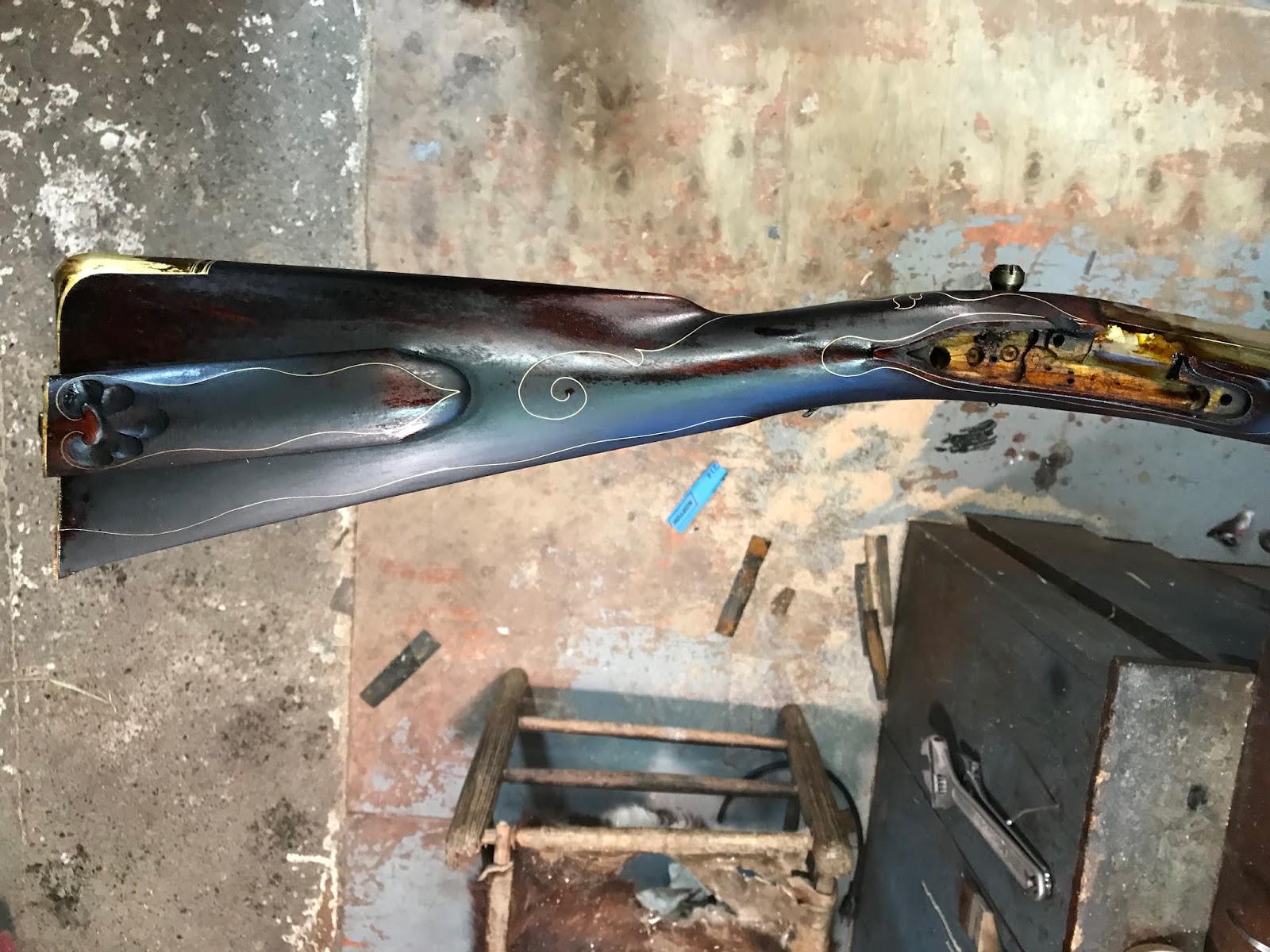 Judson Brennan: Alaskan Longrifle Artisan: Wire Inlay Finished, First ...