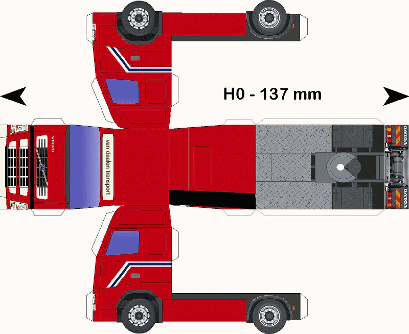 SP. Papel Modelismo: PaperCraft Volvo - Van Daalen Transport