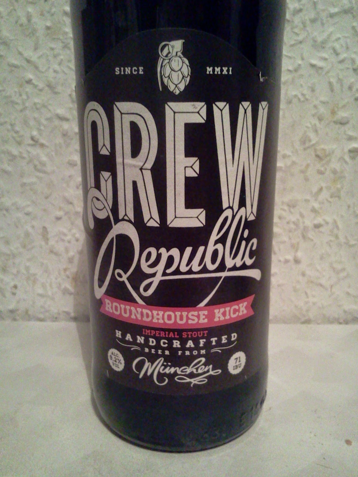 CREW Republic Roundhouse Kick Imperial Stout - Average Guy's Guide to Beer