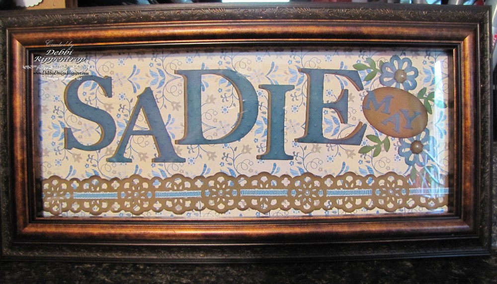 Debbi's Design Stamping: Sadie Name Frame