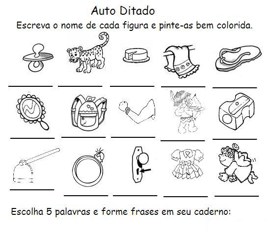 Aprendendo a ensinar!: Atividades de auto ditado