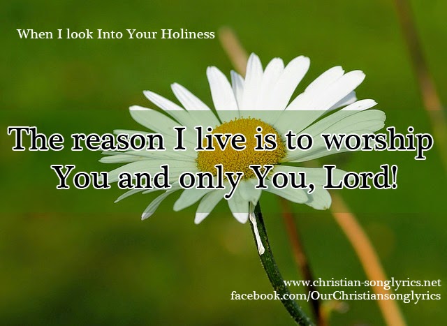 When I Look Into Your Holiness Video And Lyrics ~ Song Lyrics