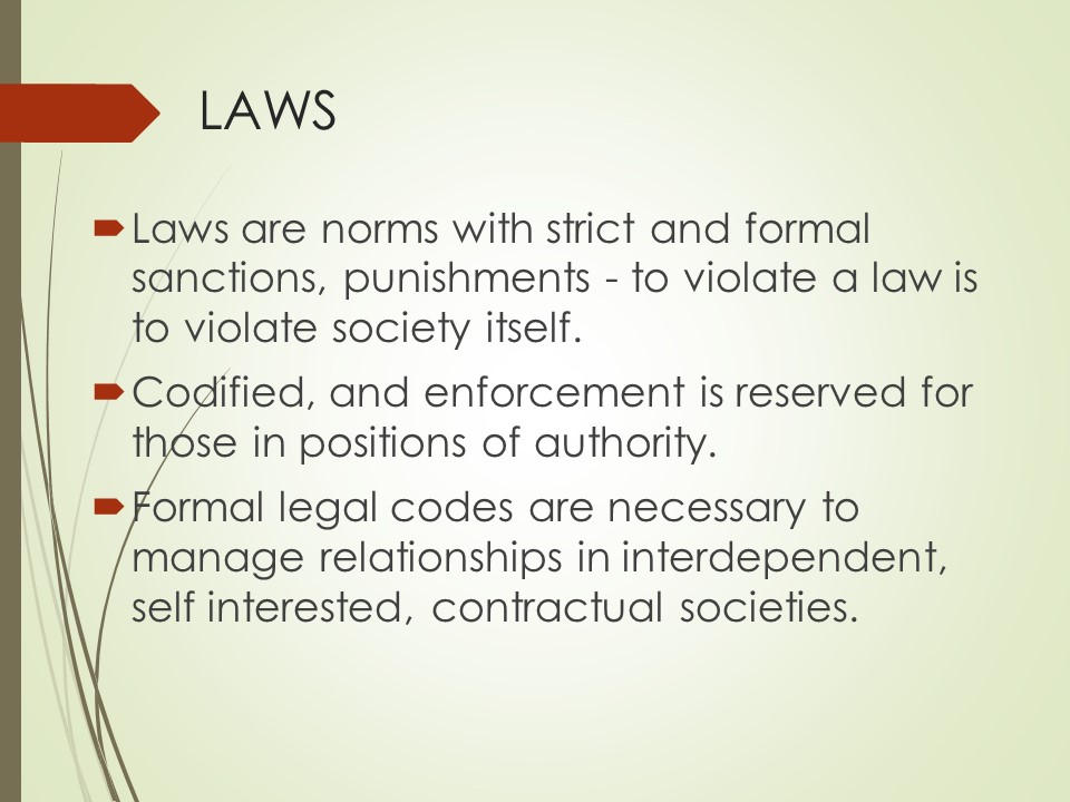 LAW AND ECONOMICS CLIL: LESSON 2 - NORMS formal vs. informal 29 ...