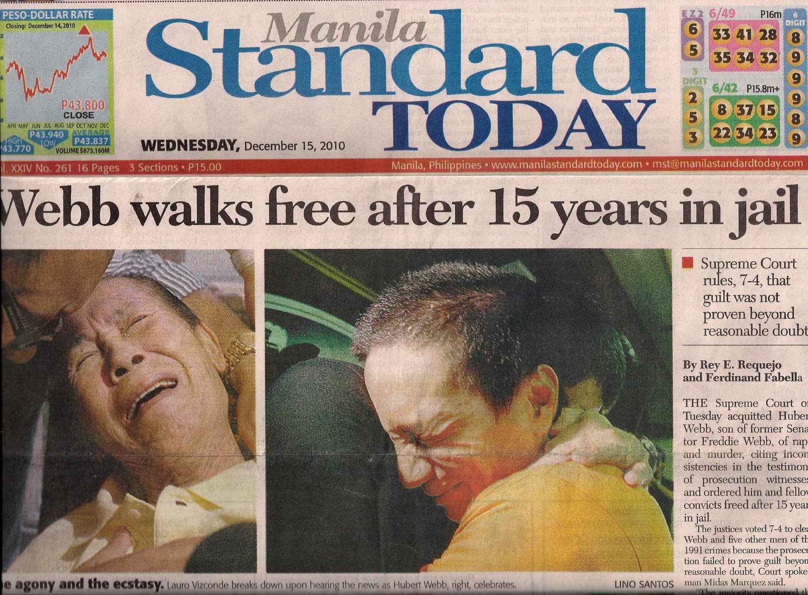 hubert webb - philippin news collections