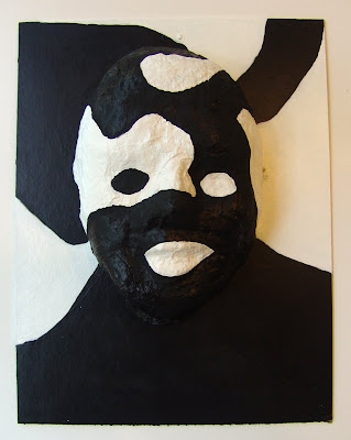 Cool Stuff Art Gallery: Plaster Cloth Mounted Mask Art Project