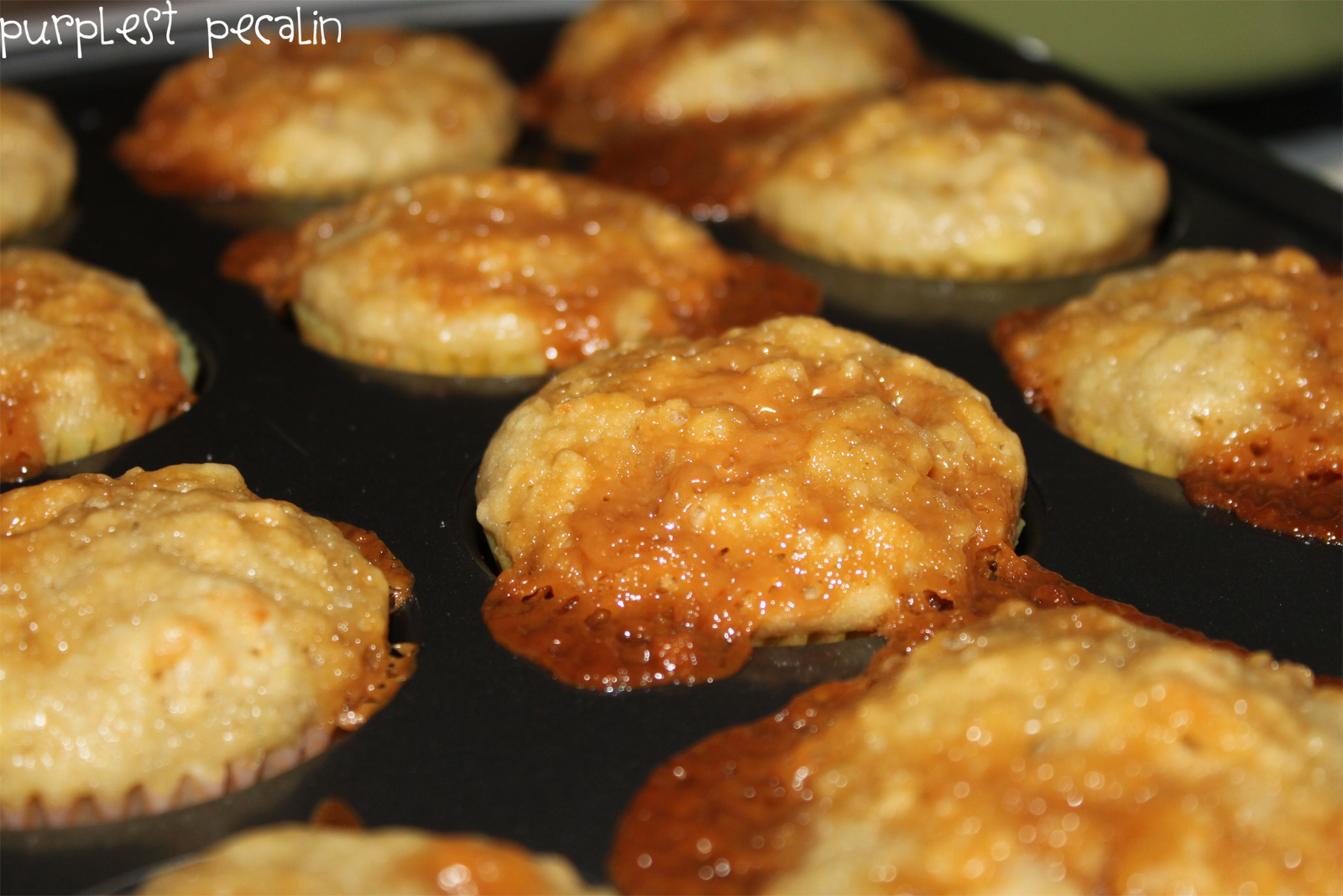 Purplest Pecalin: Salted Caramel Banana Muffins