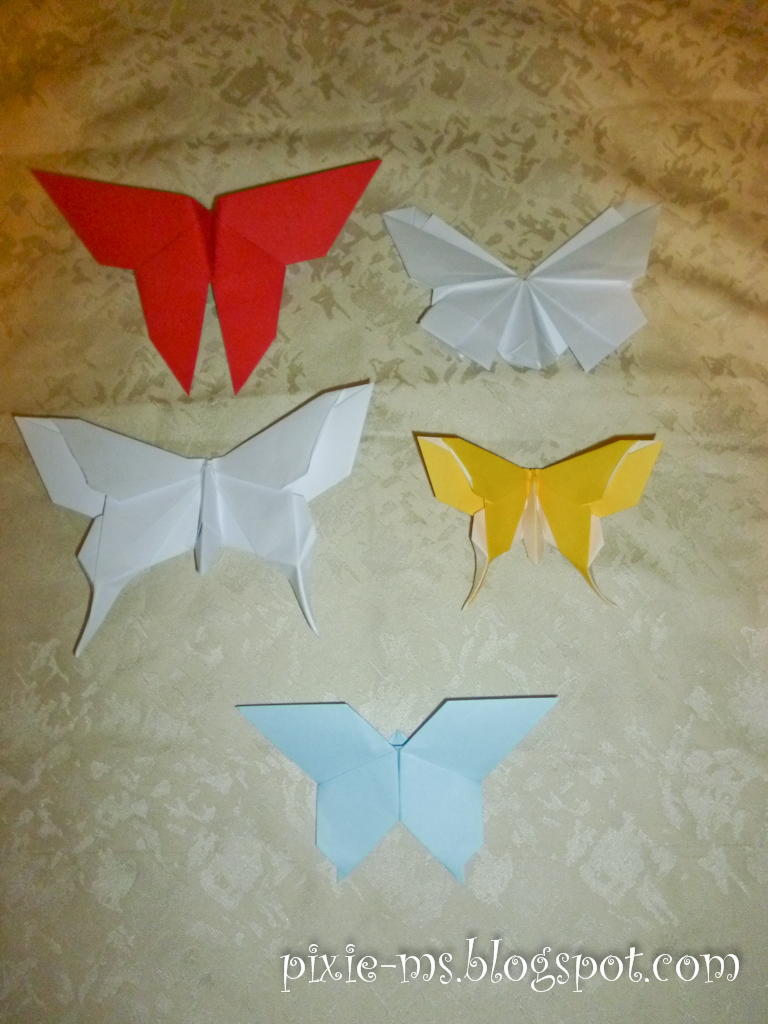 Papírvilág: origami butterfly / origami lepke