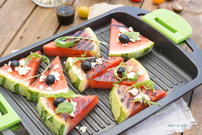 Ensalada de sandía asada