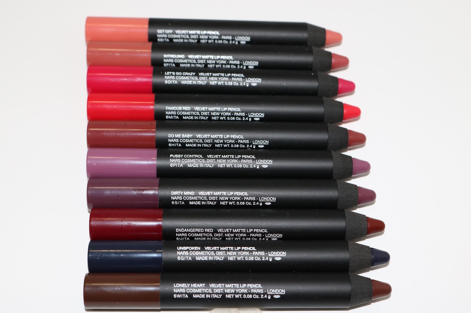 NARS Velvet Matte Lip Pencil Review, Swatches Part 1 - The Shades Of U