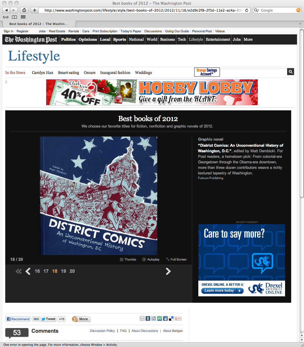 Curls Studio: District Comics in 'A literary introduction to Washington'