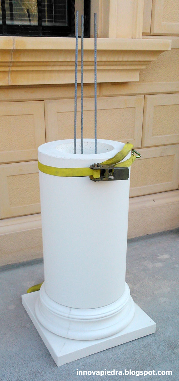 Columnas modulares prefabricadas con fustes lisos | INNOVAPIEDRA