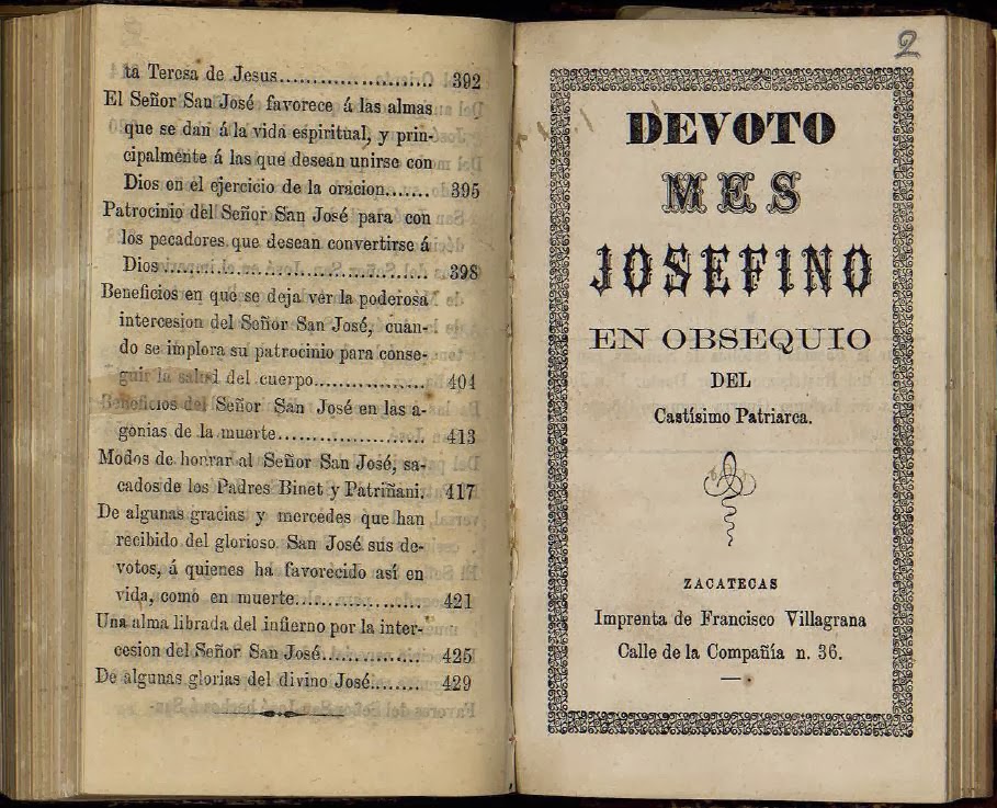 San José, Patrono de la Iglesia Universal : Devoto mes Josefino en obsequio del Castísimo Patriarca