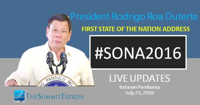 SONA 2016 LIVE UPDATES: President Duterte first State of the Nation Address