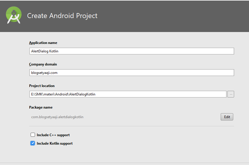 Membuat AlertDialog Android Kotlin ~ Blog Setya Aji Membuat AlertDialog Android Kotlin ~ Blog Setya Aji