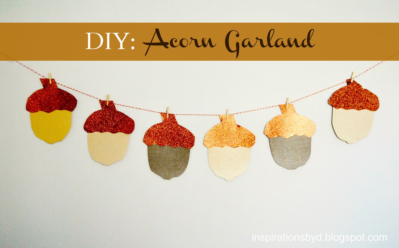 Inspirations by D: DIY: Acorn Garland