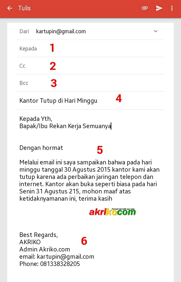 Perhatikan Beberapa Hal ini Sebelum Mengirim Email - akriko.com