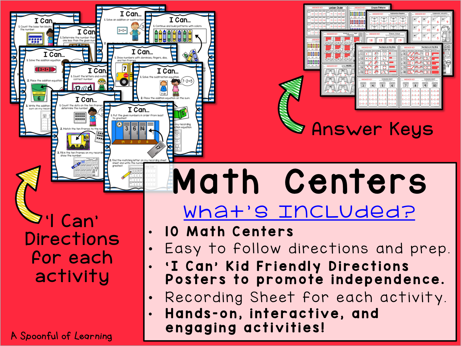 Back to School Centers - First Grade - A Spoonful of Learning