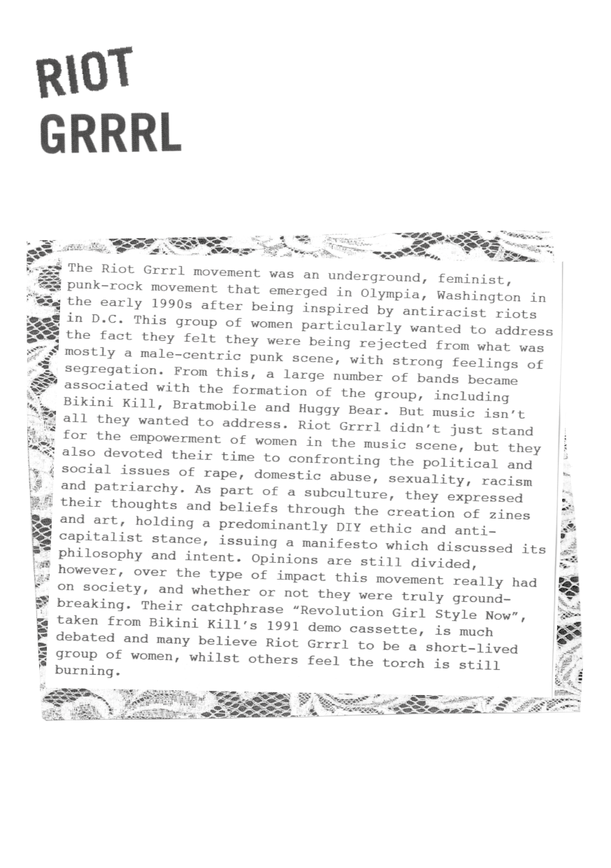Riot Grrrl Manifesto