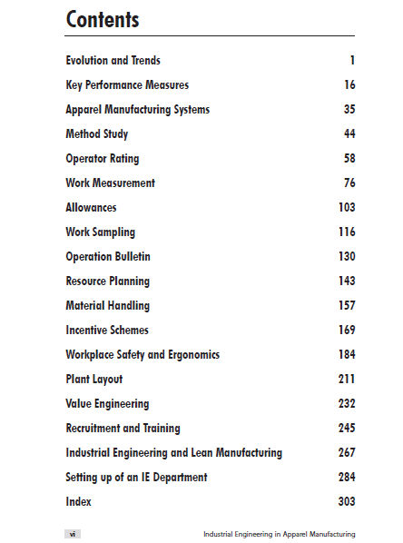 Industrial Engineering in Apparel Manufacturing: Practitioner's ...