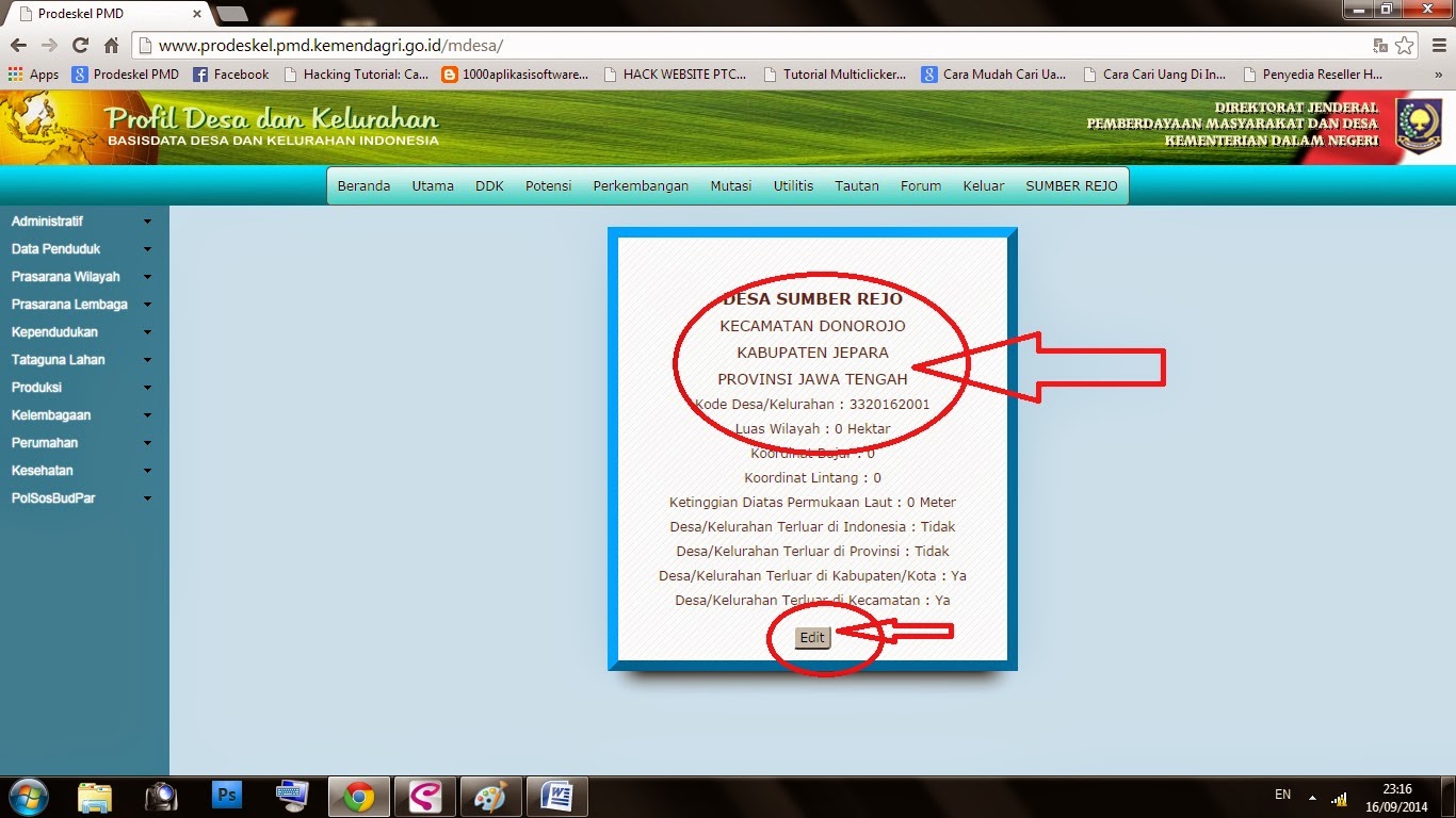Profil Desa dan Kelurahan: Contoh Lengkap Mengisi Profil Desa yaitu ...
