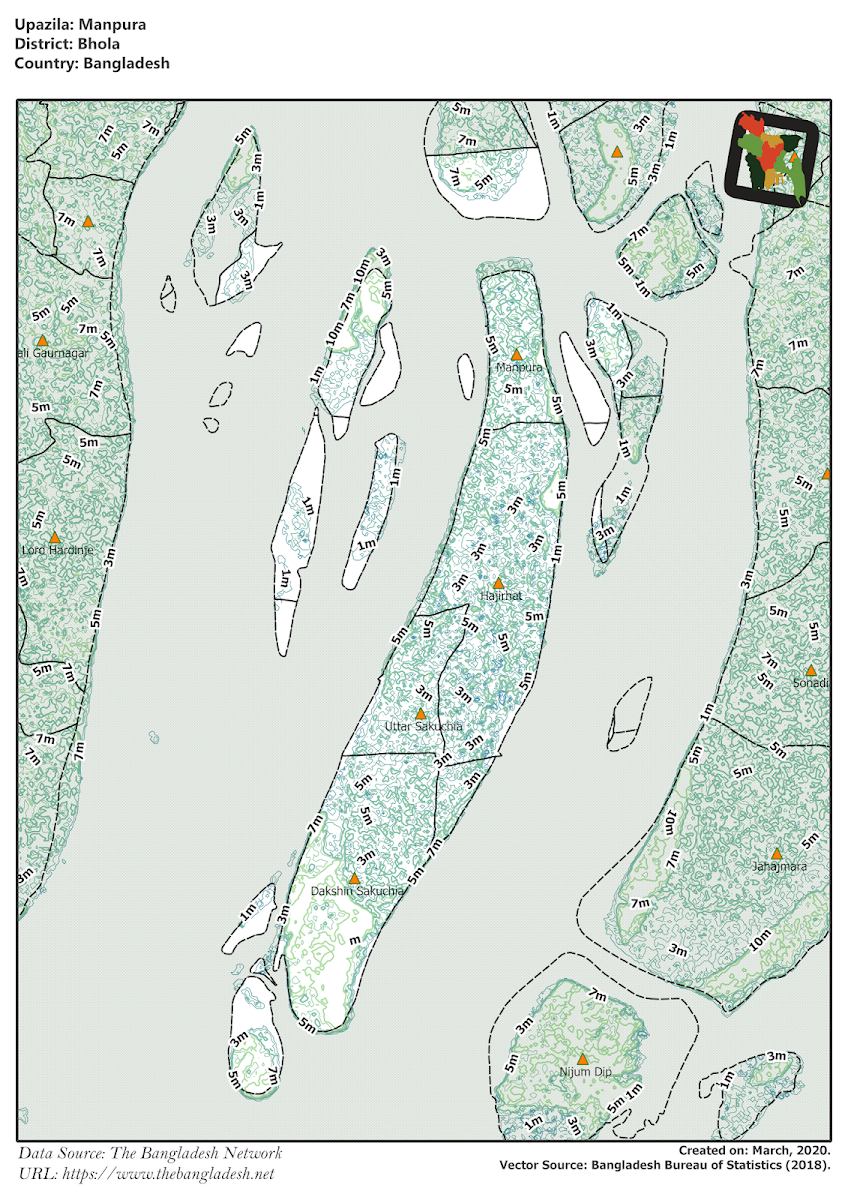 Mouza & Land Use Maps of Monpura Upazila, Bhola, Bangladesh - Tourism ...