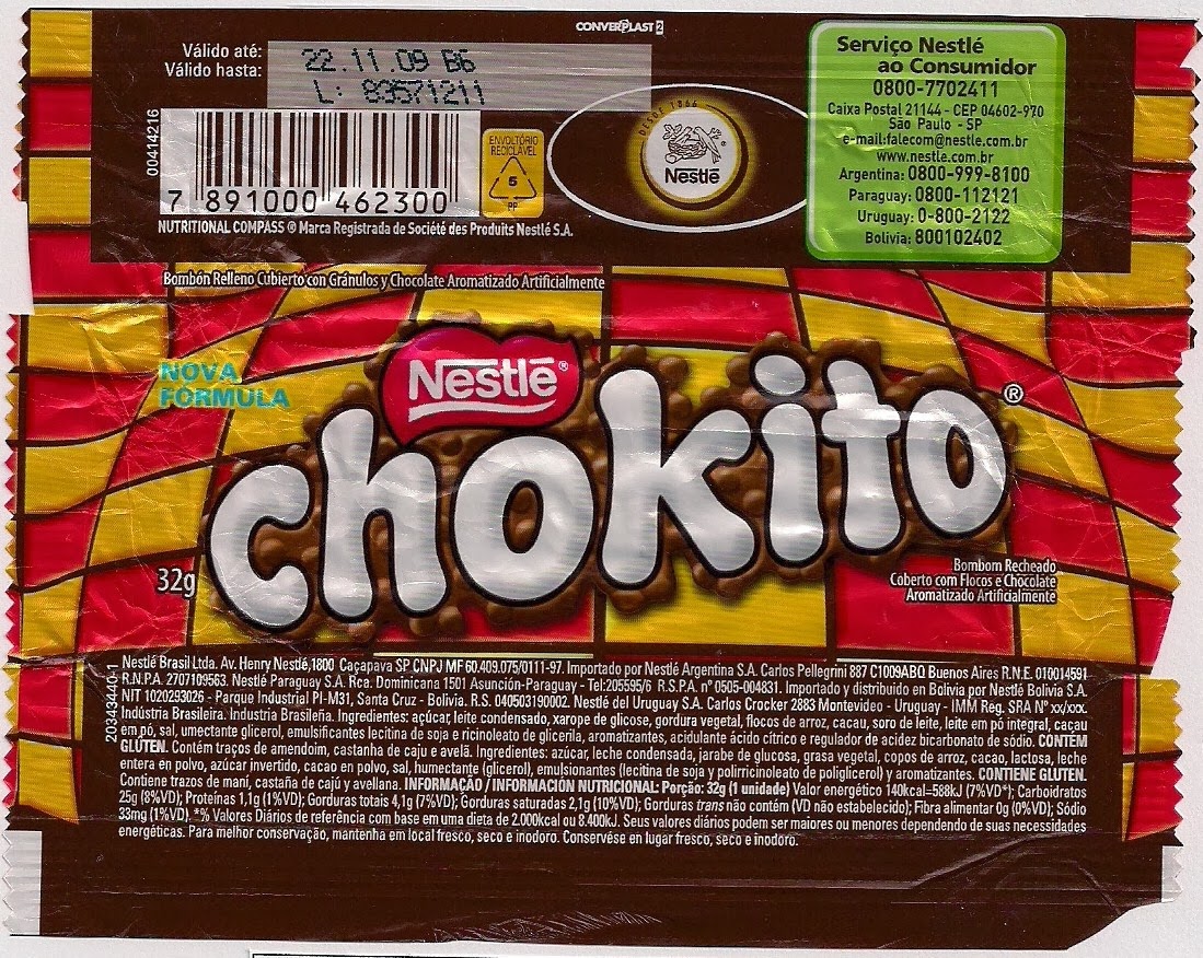 Nestlé Chocolate Wrappers!: Chokito 32g