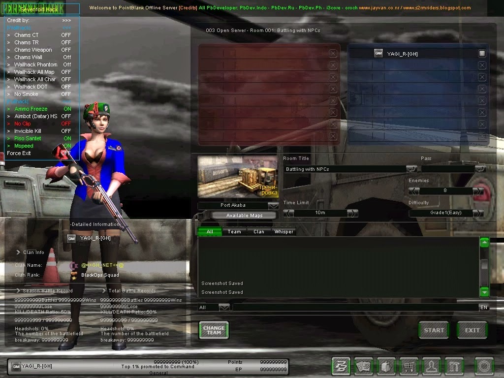 Free Download Point Blank OFFLINE & PATCH: POINT BLANK OFFLINE CHEATS