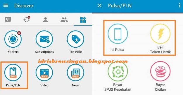 Cara Mudah Membeli Pulsa dan Token PLN di BBM - IDRIS BROWSINGAN