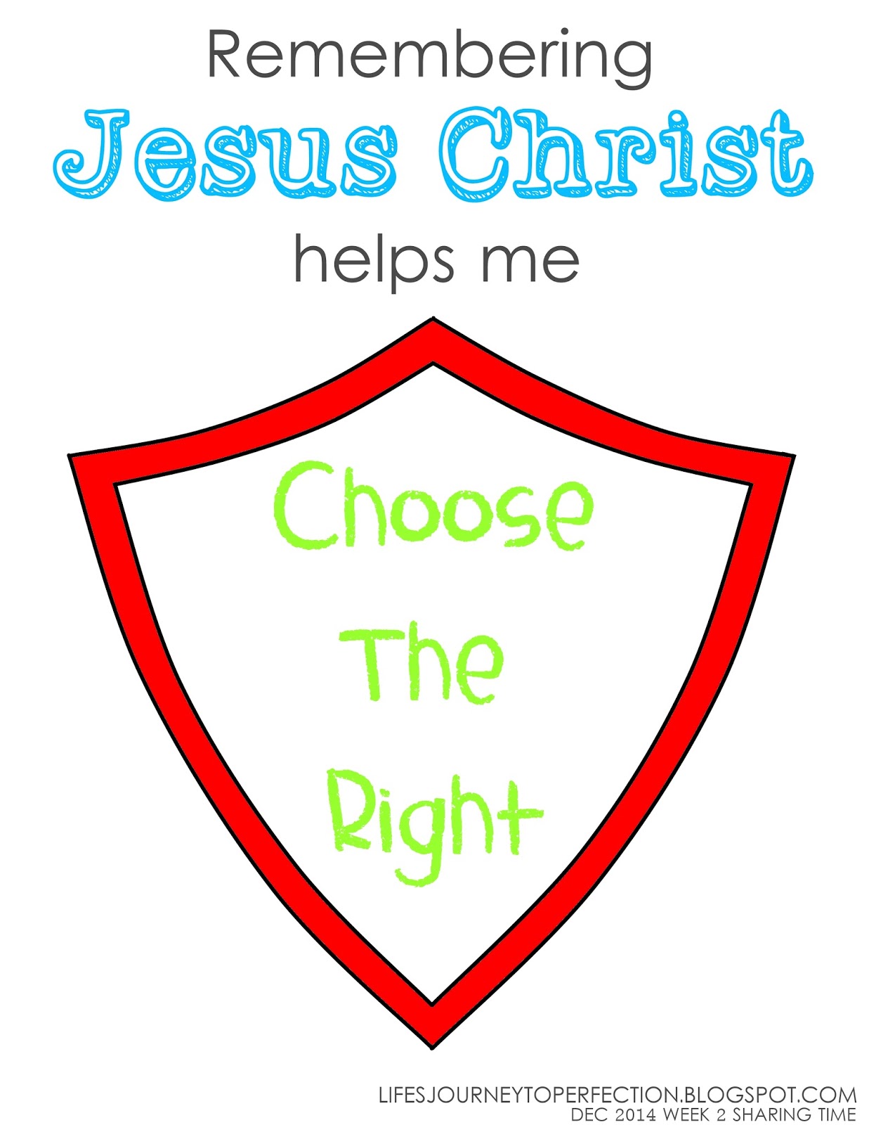 Life's Journey To Perfection: LDS Sharing Time December 2014 Week 2 ...