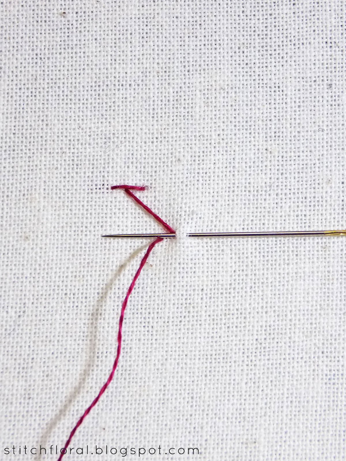 Chevron stitch lesson: line and filler - Stitch Floral