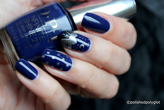 Nail art │ Starry Night Nail design / Polished Polyglot
