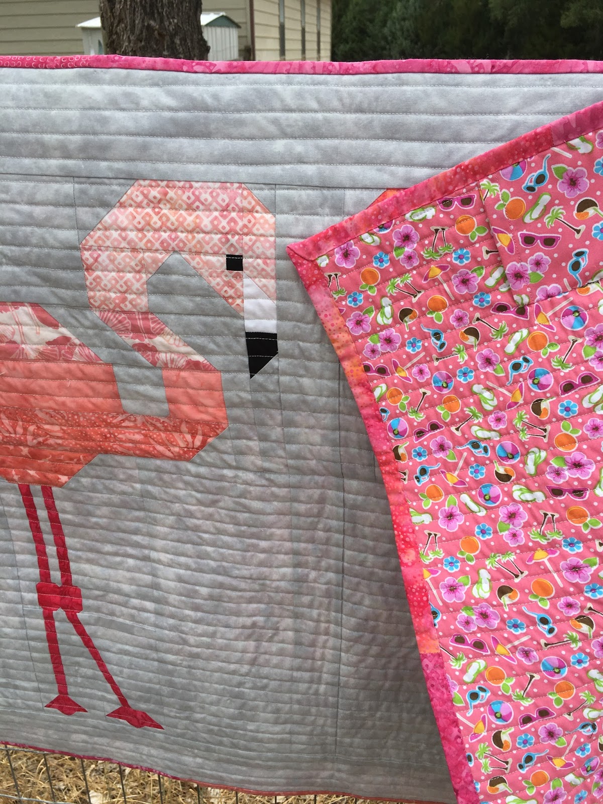 Tanya Quilts in CO: Flo & Freddy Flamingo Quilt