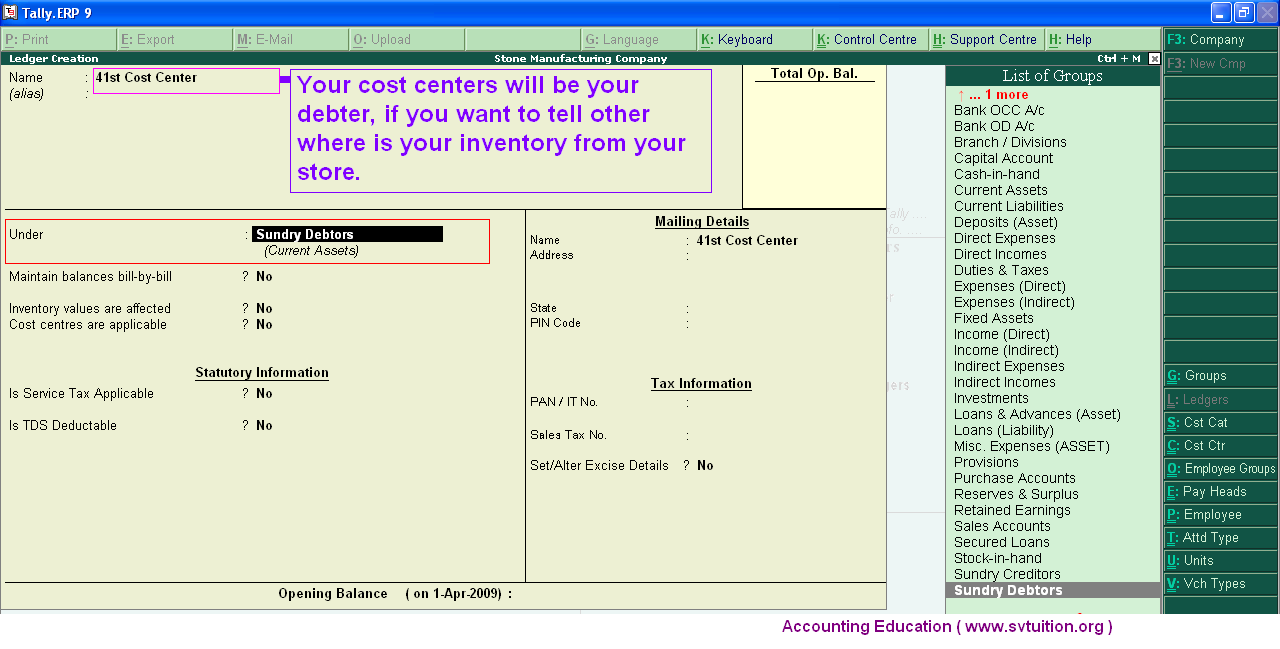 How to Justify When You Send Stock from Store to Cost Centers in Tally ...